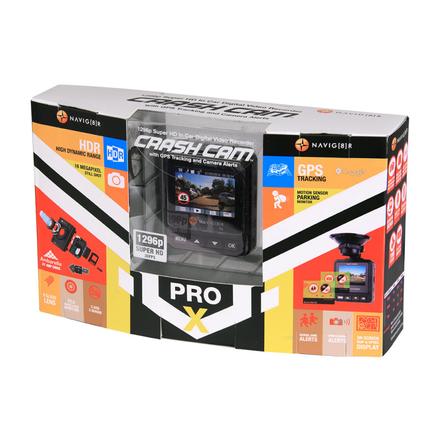 Laser Navig8r Pro X 1296P Super HDR Car Crash Camera Recorder